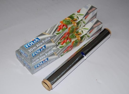 8011 Soft Plain Recycled Aluminum Household Foil Roll For Food Grade