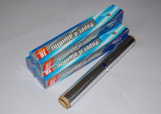 8011 Soft Plain Recycled Aluminum Household Foil Roll For Food Grade