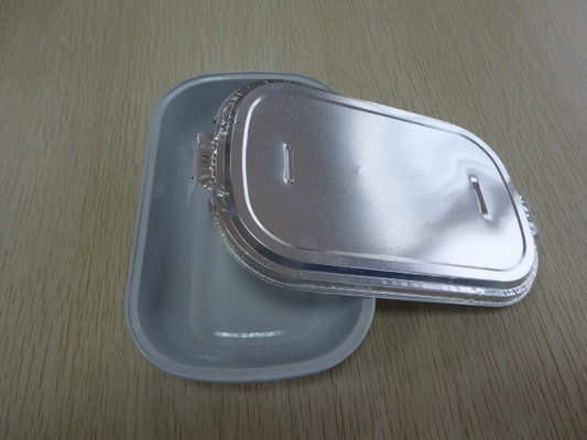 Pollution Free Foil Casserole Dishes For Catering / Aluminum Foil Aviation Meal Box