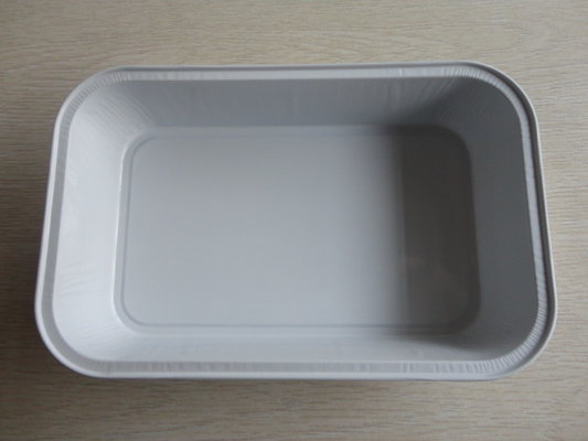 Airline Catering Coated Foil Casserole Dishes Aluminum Foil Trays , Eco Friendly