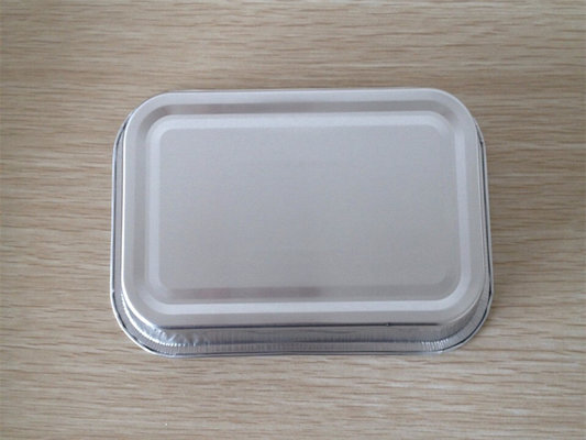 Smooth Wall Rectangle Aluminum Foil Disposable Casserole Dishes For Airline Catering