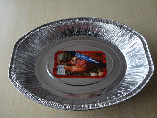 Food Grade Aluminum Foil Roasting Pan / Container For Cristmas Chicken Baking