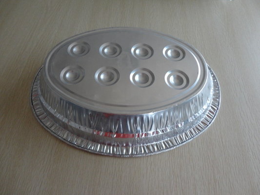 6L Oval Large disposable aluminum roasting pans For Baking Turkey Roaster