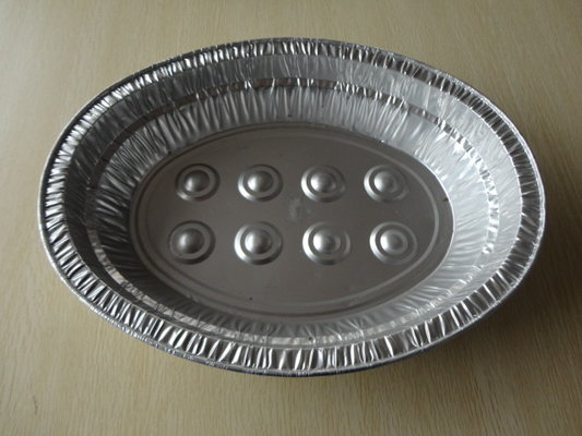 6L Oval Large disposable aluminum roasting pans For Baking Turkey Roaster