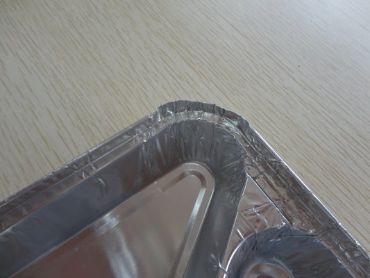 Custom Frozen Food Disposable Aluminum Foil Storage Containers With Compartment