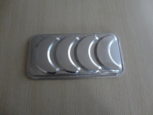 Multi cavity Disposable Foil Baking Trays Rectangle For Croissants 0.07mm Thickness