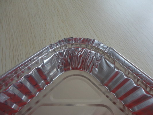 0.07mm Rectangle aluminum food storage containers half size for baking convenient