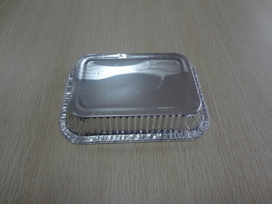 Takeaway Aluminum Food Storage Containers / Disposable Foil Trays For Baking