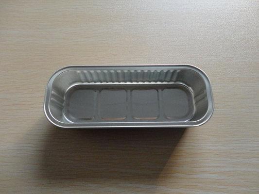 Recyclable Foil Casserole Dishes / Aluminum Foil Container Non Wrinkle For Airline Catering
