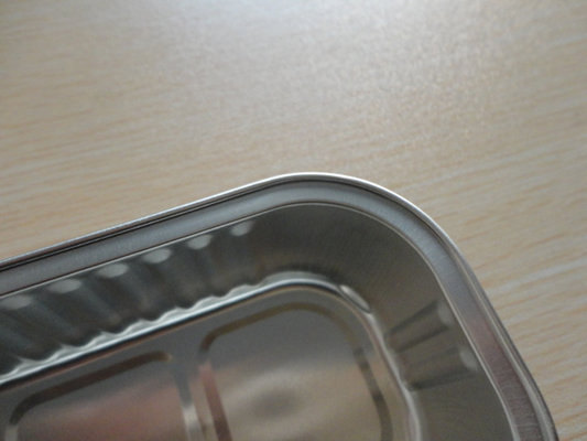 Recyclable Foil Casserole Dishes / Aluminum Foil Container Non Wrinkle For Airline Catering