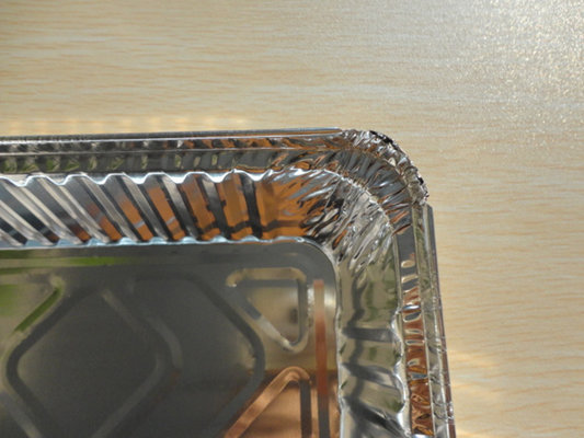 Custom Rectangle Aluminum Foil Container With Lid For Frozen Ready Meals