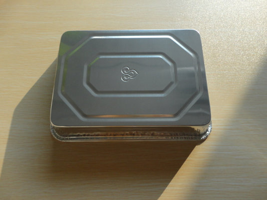 Eco-Friendly Aluminum Rectangle Casserole Dish Container For Airline Meal