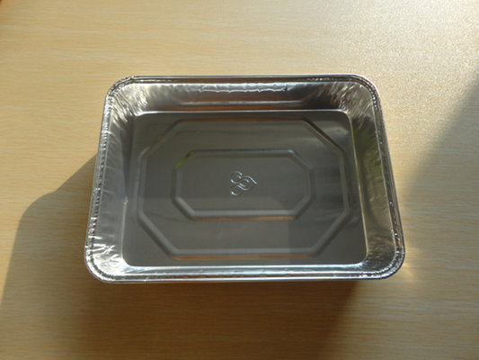 Eco-Friendly Aluminum Rectangle Casserole Dish Container For Airline Meal