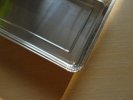 Aluminum Disposable Tin Foil Dishes For Airline Catering Serving Rectangle Shape