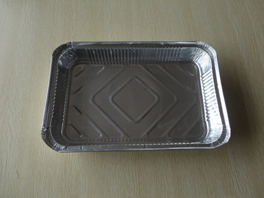 Frozen Seafood Aluminum Food Storage Containers / Aluminum Foil Pan Rectangular Shape
