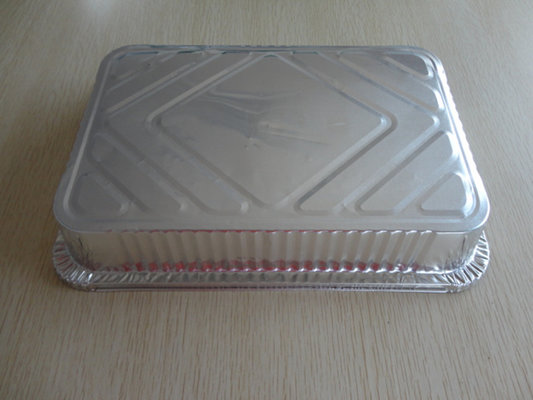 Frozen Seafood Aluminum Food Storage Containers / Aluminum Foil Pan Rectangular Shape