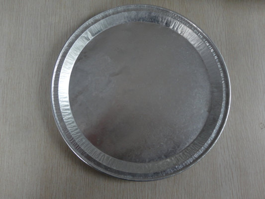 Disposable Aluminum Foil Serving Trays Embrossed / Round Foil Baking Trays For Pizza Baking