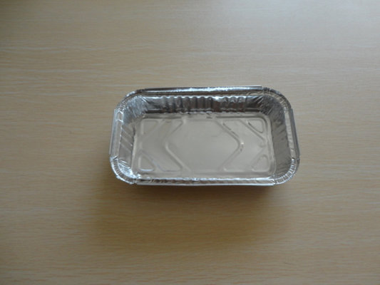 Flat Pack Aluminum Foil Containers Storage With Lid For Restaurant Food Baking