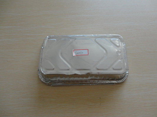 Flat Pack Aluminum Foil Containers Storage With Lid For Restaurant Food Baking