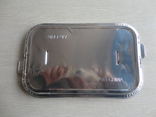 Heat resistant aluminum foil lids rectangle shape with logo printing for Banquet