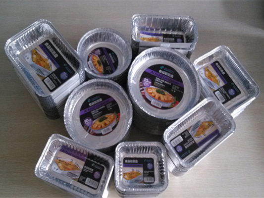 1.4L Different Shape Aluminum Foil Serving Trays Food Packaging For Hotel Takeaway