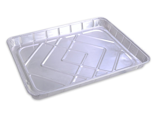 Large Bakery Aluminium Foil Serving Tray Big Dimension Rectangle With Lid