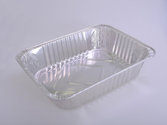 Takeaway Disposable Aluminum Foil Serving Trays For Food 323mm * 266mm * 64mm