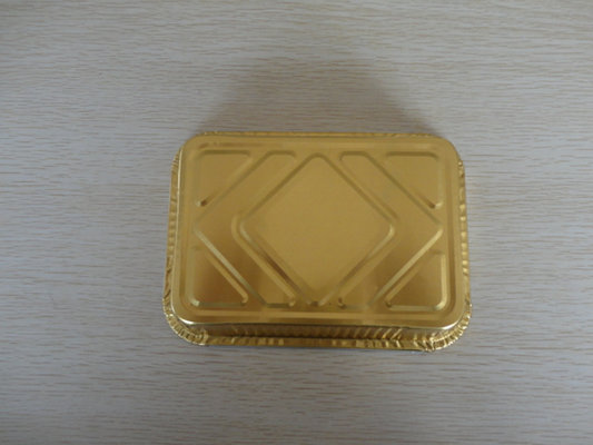 Supermarket Silver Disposable Aluminum Foil Tray For Frozen Ready Meals 800ml
