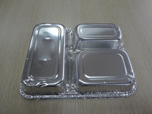 Carry out 3-Compartment Aluminum Foil Serving Trays