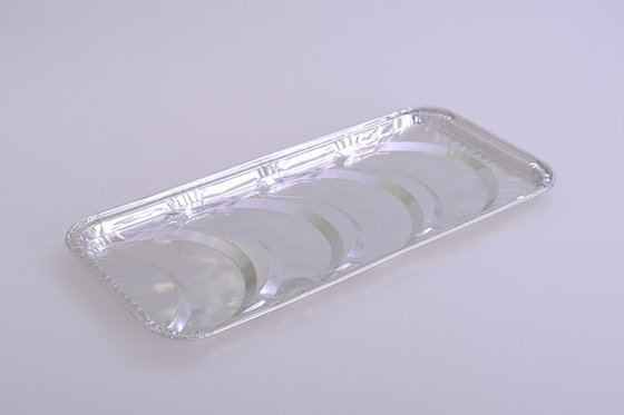 Custom Made Aluminum Foil Container / Aluminum Foil Tray Divided For Croissant