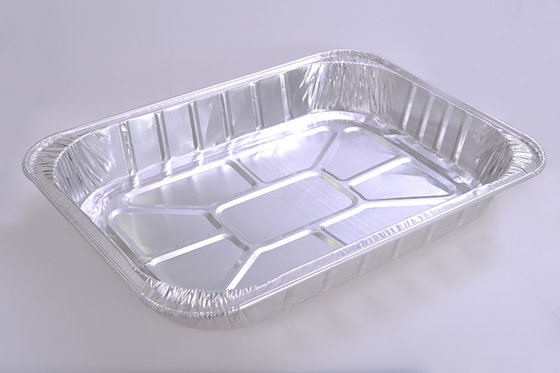 Large Aluminum Foil Container / Aluminum Foil Pan For Food Packing / Baking