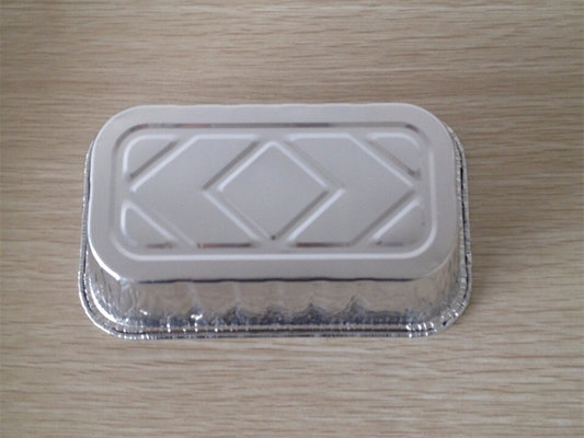 Food Grade Stackable Aluminum Foil Container Bakery Packaging Rectangle Shape
