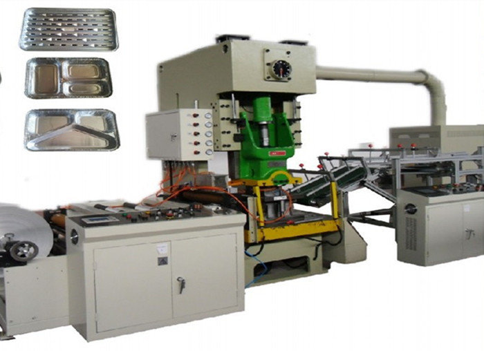 Aluminium Foil Container Making Machine With Stacker Feeding Machine SIEMENS PLC