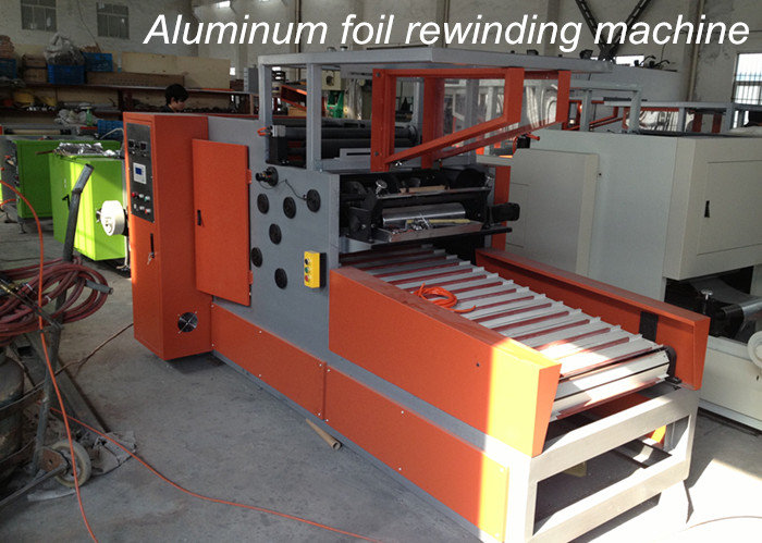 Metal Roll Rewinding Machine Disposable Aluminum Foil Roll Cutting / Rewinding Machine