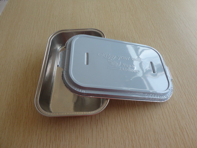 Coated Smoothwall Foil Casserole Dishes 0.1MM For Airline Catering With SGS