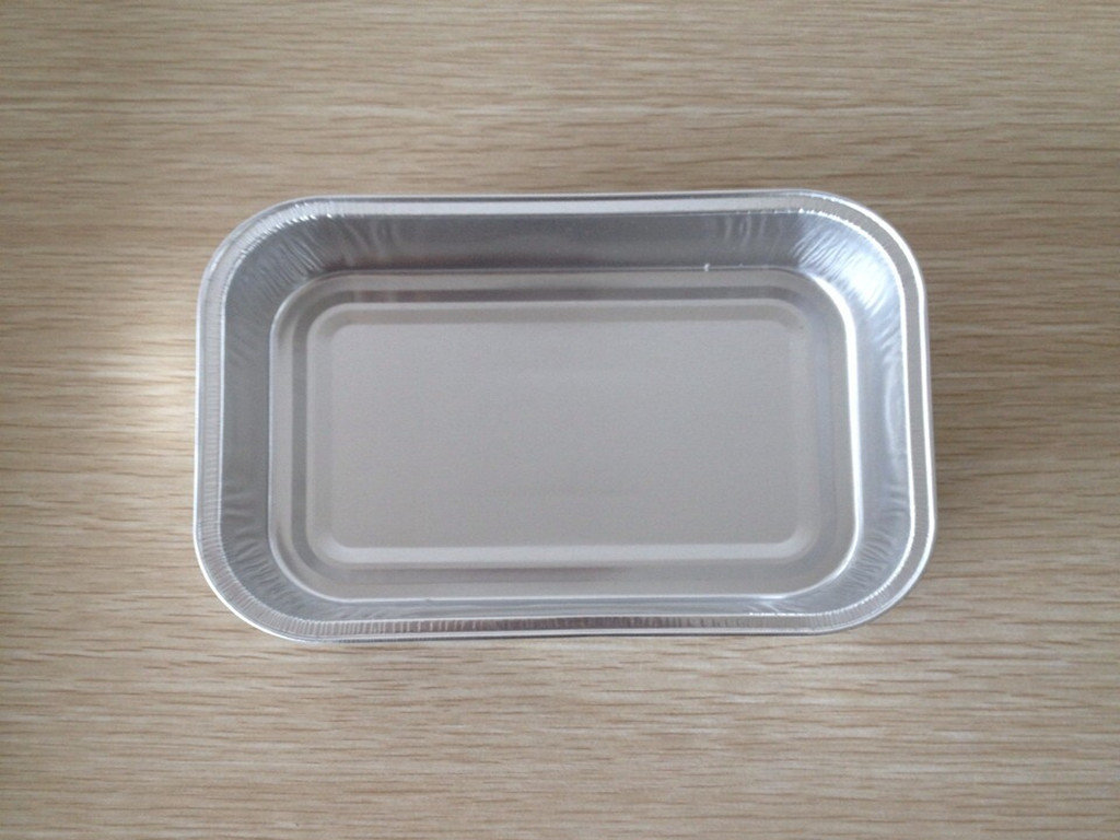 Smooth Wall Rectangle Aluminum Foil Disposable Casserole Dishes For Airline Catering