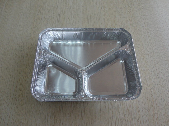 Custom Frozen Food Disposable Aluminum Foil Storage Containers With Compartment