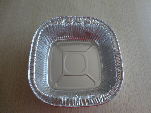 Square Stackable Aluminum Foil Takeaway Containers Recycling For Instant Noodles