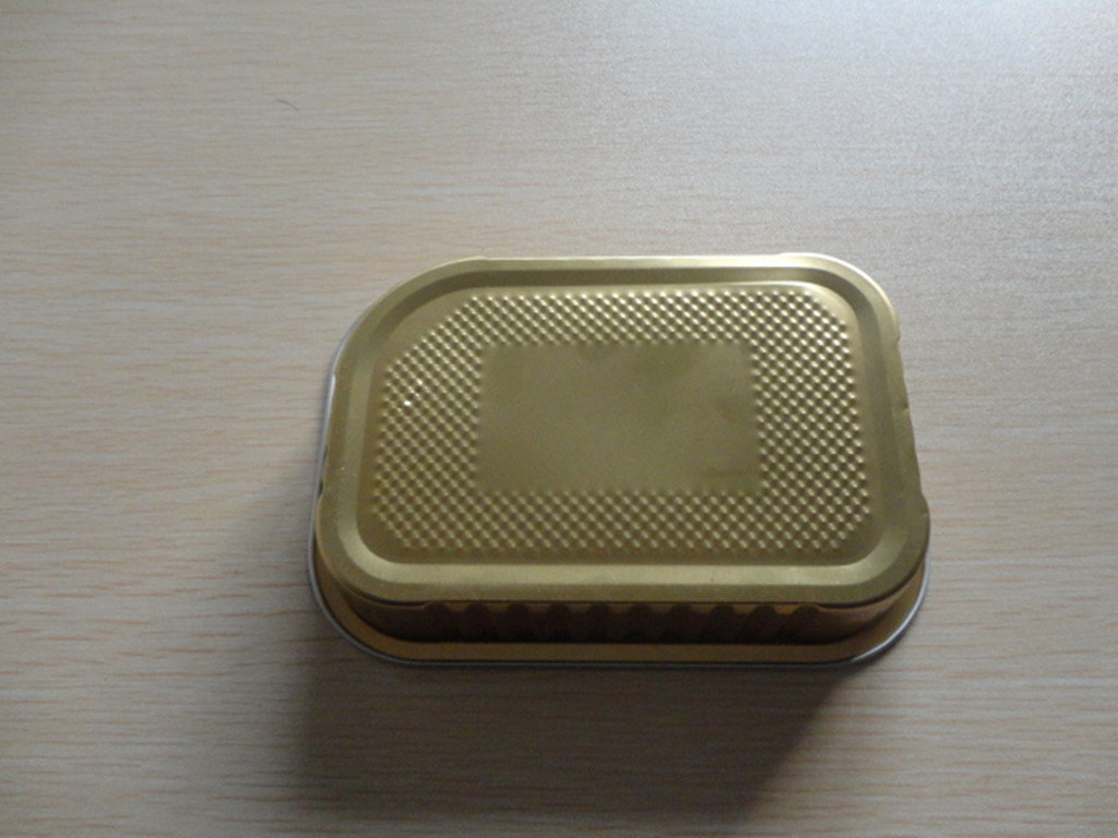 Eco Friendly Airline Foil Takeaway Containers Golden Coated For Meal