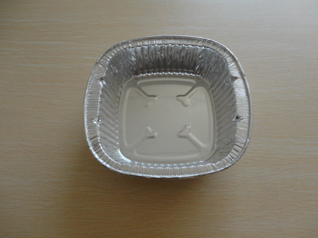 Recyclable Square Aluminum Foil Tray 0.07mm Korea Cookware With SGS FDA