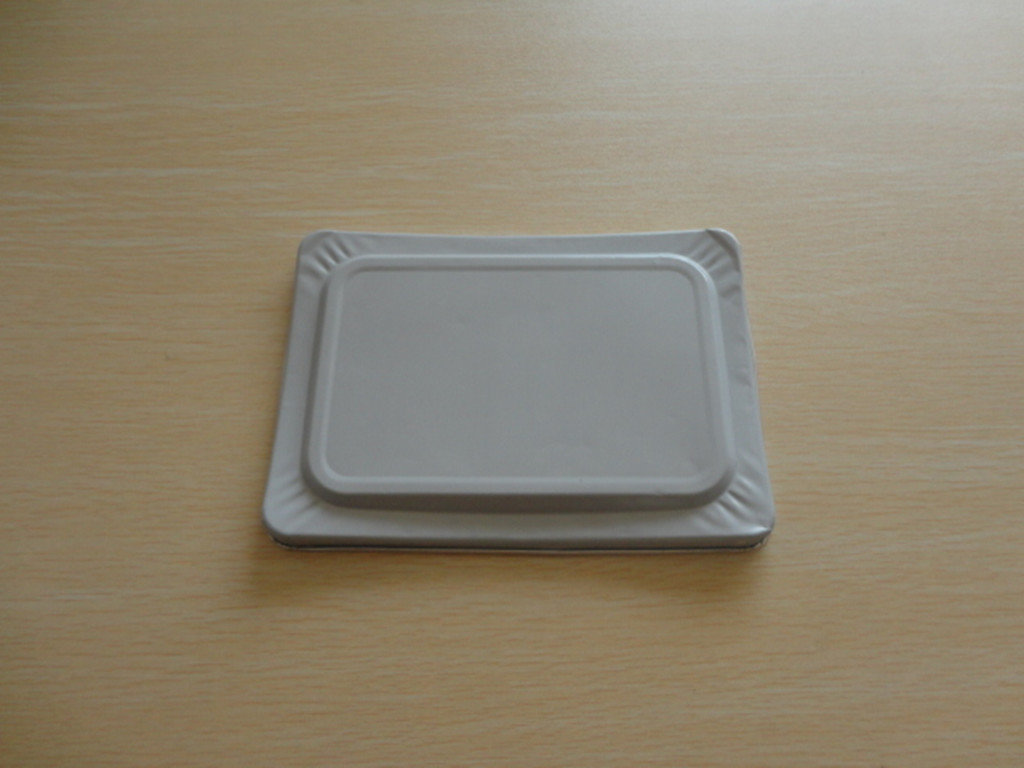 Disposable Aluminum Foil Lids for container sealing white coated for airline catering