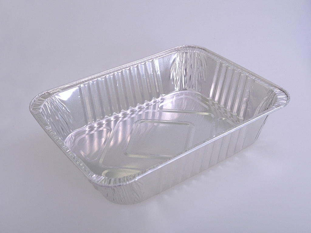 Takeaway Disposable Aluminum Foil Serving Trays For Food 323mm * 266mm * 64mm