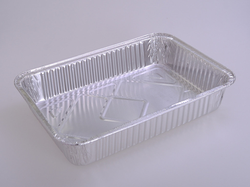 Food Grade Aluminum Foil Baking Pans Medium Size Rectangle For Meat Loaf