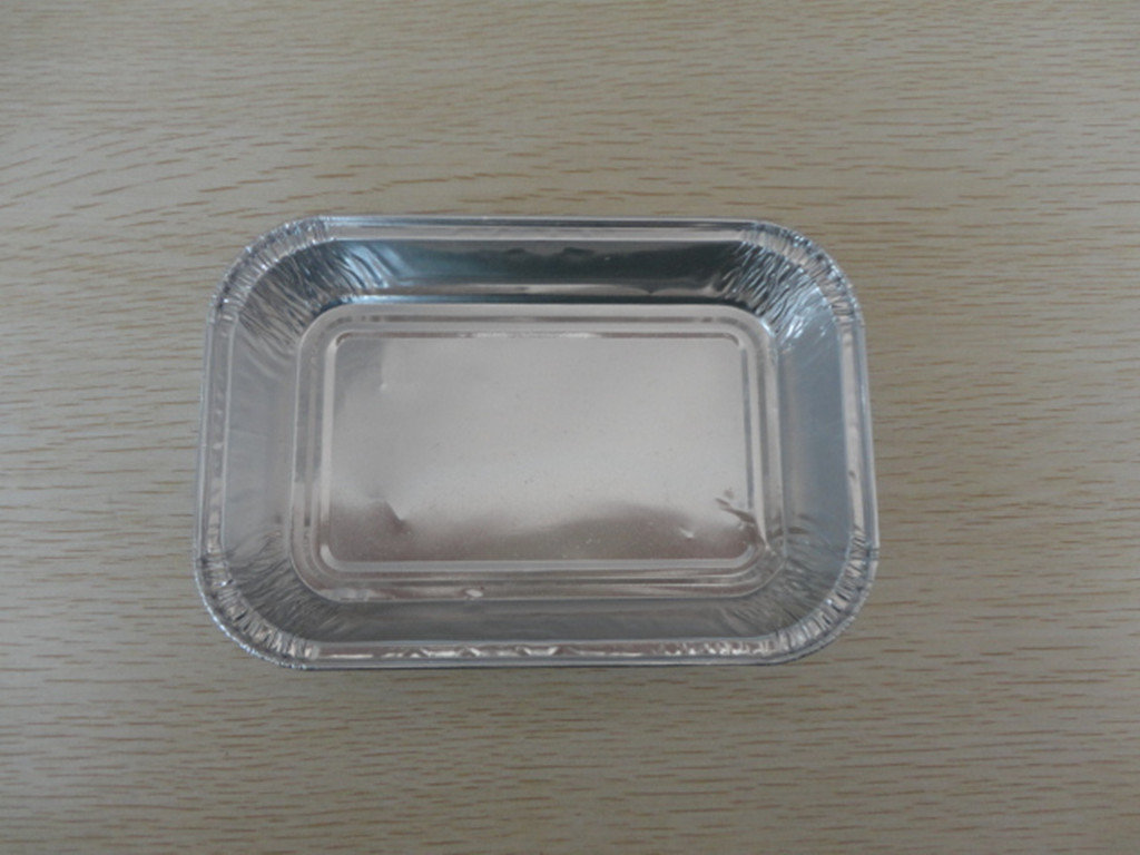 Food grade takeaway foil containers heat sealable Rectangle for fast food recyclable