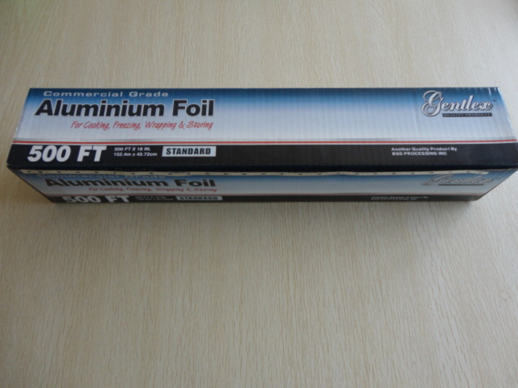Household aluminum foil roll for packing