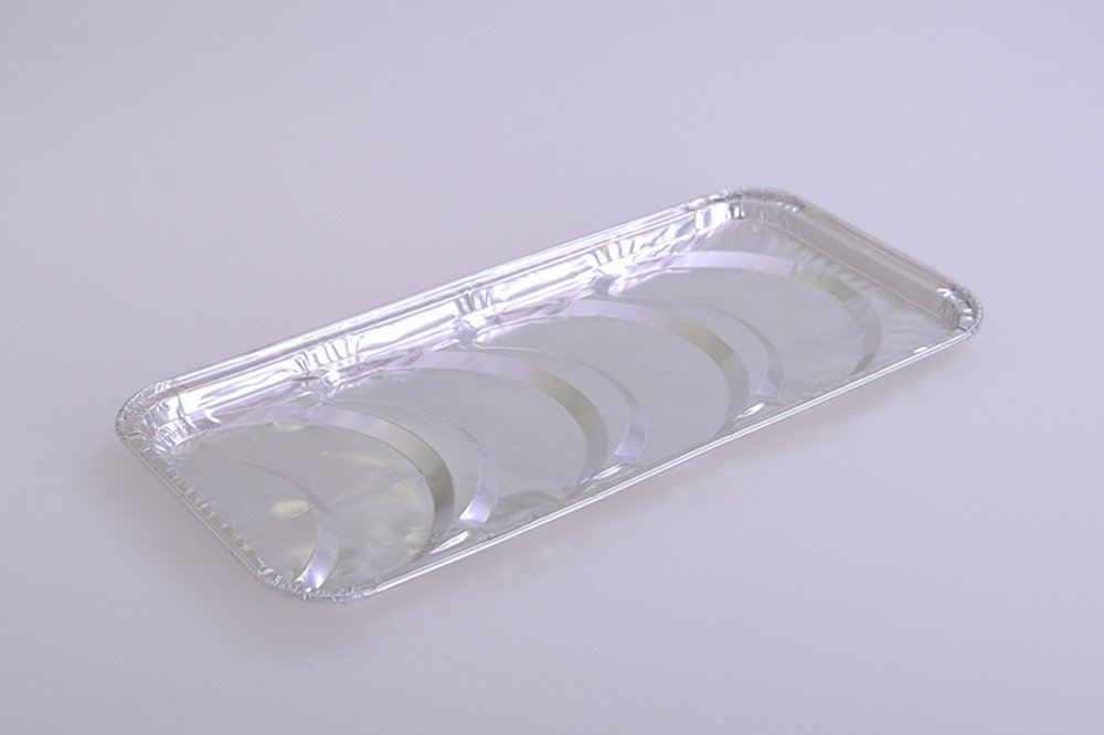 Custom Made Aluminum Foil Container / Aluminum Foil Tray Divided For Croissant