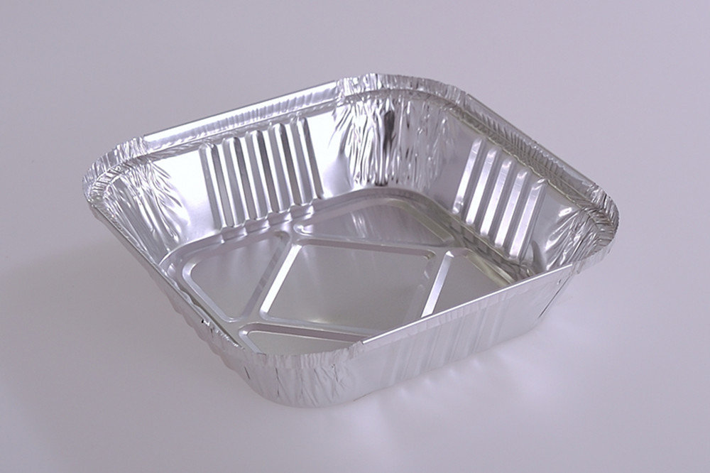Lightweight Square Aluminum Foil Tray With Lid For Storage / Baking / Freezing