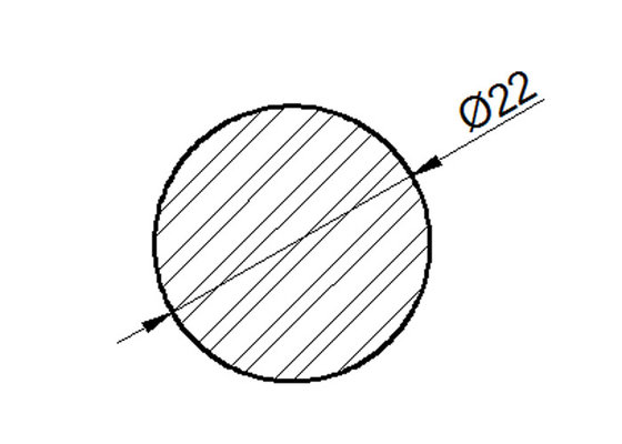 6005 Metal Aluminum Solid Round Bar Aluminum Alloy Rod Diameter 22mm