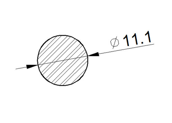 6061 Aluminum Alloy Solid Round Bar Aluminum Alloy Rod Diameter 11.1mm