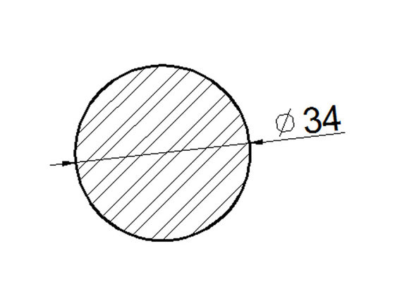 6061 T6 Aluminum Alloy Solid Round Bar Aluminum Alloy Rod Diameter 34mm
